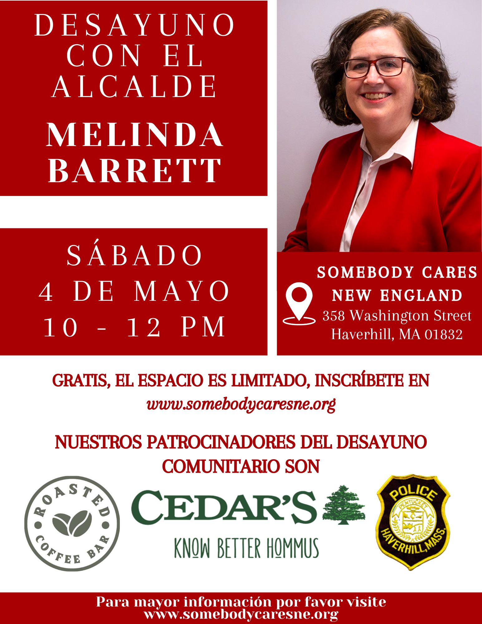 Breakfast with Mayor Melinda Barrett – Somebody Cares